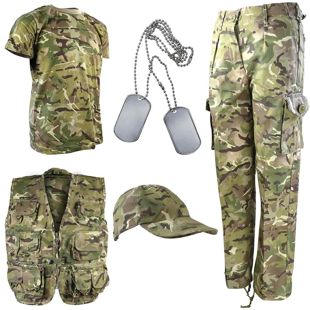 Kids Army Survival Kit - Camo Clothing, Toys and Kit