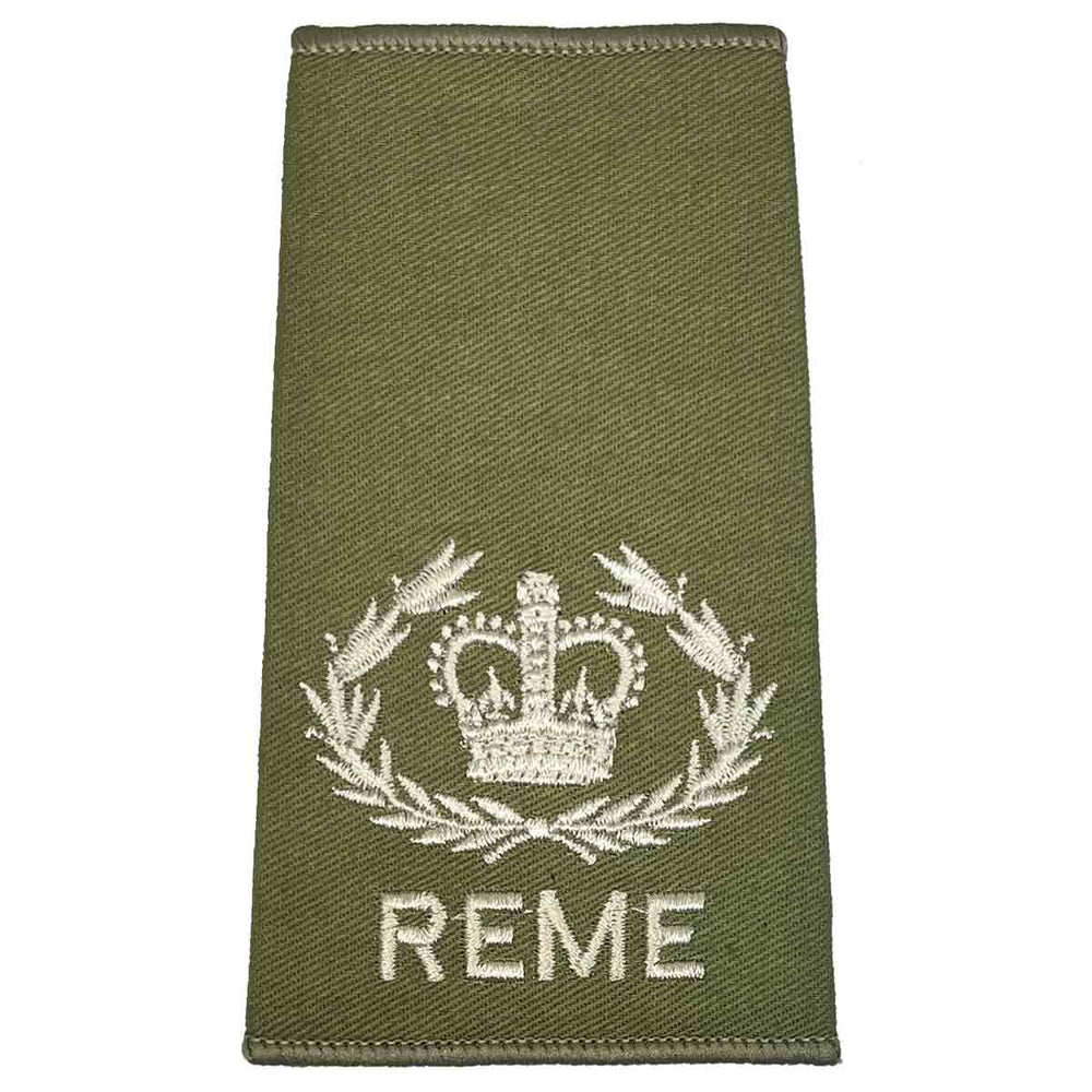 REME Olive Green Rank Slides (Pair) | John Bull Clothing