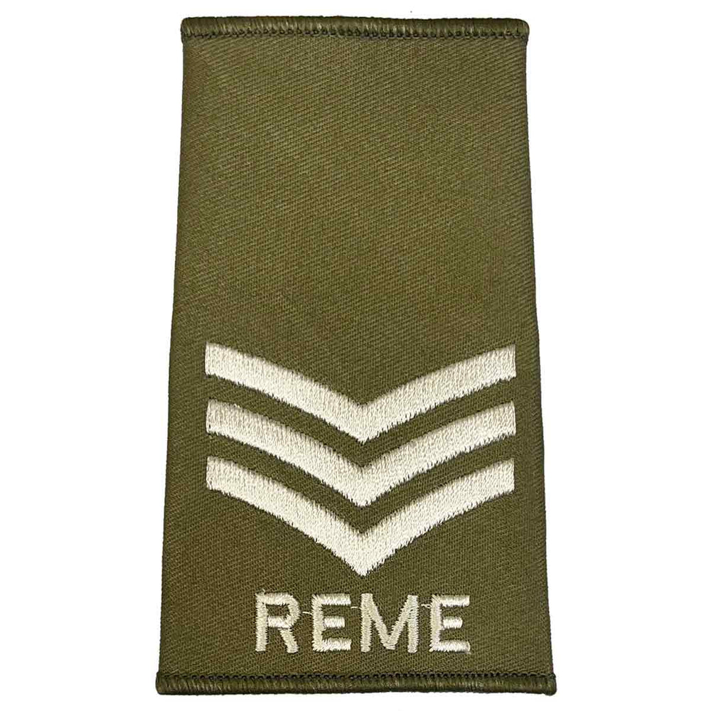 REME Olive Green Rank Slides (Pair) | John Bull Clothing