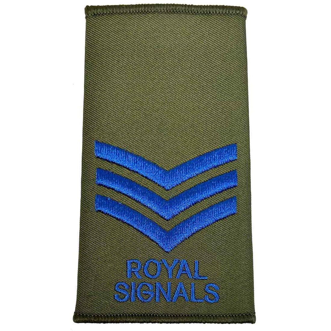 Royal Signals Rank Slides Olive Green (Pair) | John Bulls